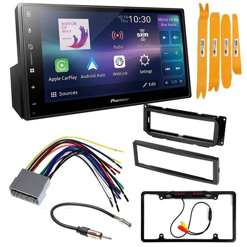 Pioneer 6.8" Screen Single DIN Car Stereo & Kit for 2003-2006 Jeep ...
