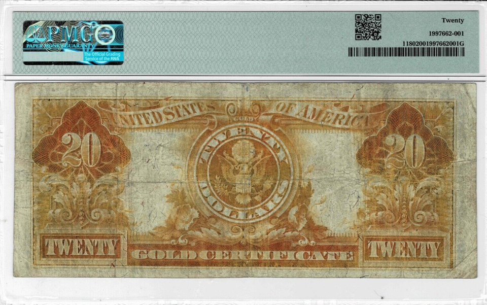 1905 $20 'Technicolor' Gold Certificate- PMG Very Fine 20-Rare note | eBay