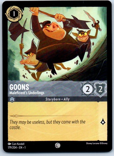 Goons Maleficent Underlings 179/204 Disney Lorcana Trading Card Single ...