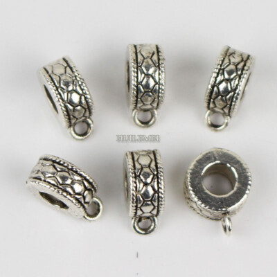 100pcs/lot Pendant Bails Jewelry Hangers Antique Silver Connectors ...