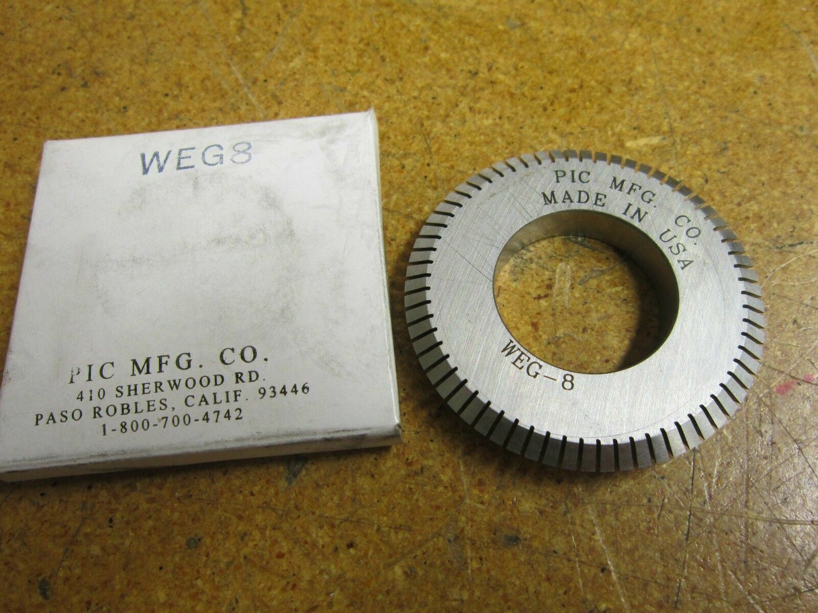 PIC MFG CO. WEG-8 Slitter Wheel 2-5/8" OD 1-5/16" ID New | eBay