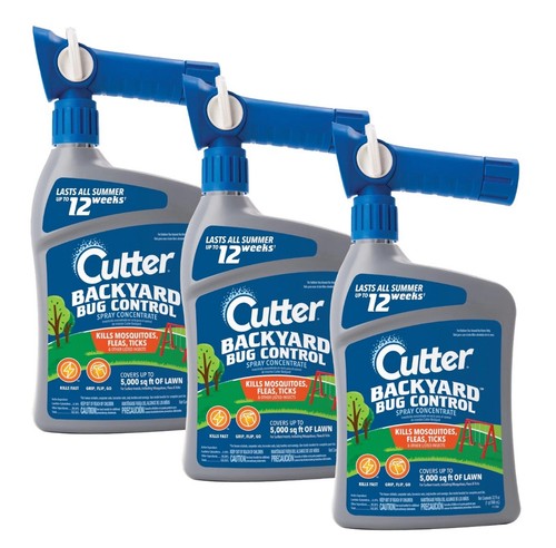 Cutter Backyard Bug Control Spray 3 Pack Kills Mosquitoes Fleas Ants 32 ...