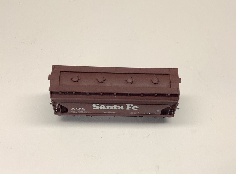 HO Scale Custom Ramax ACF 2 Bay Covered Cement Hopper Santa Fe - ATSF ...
