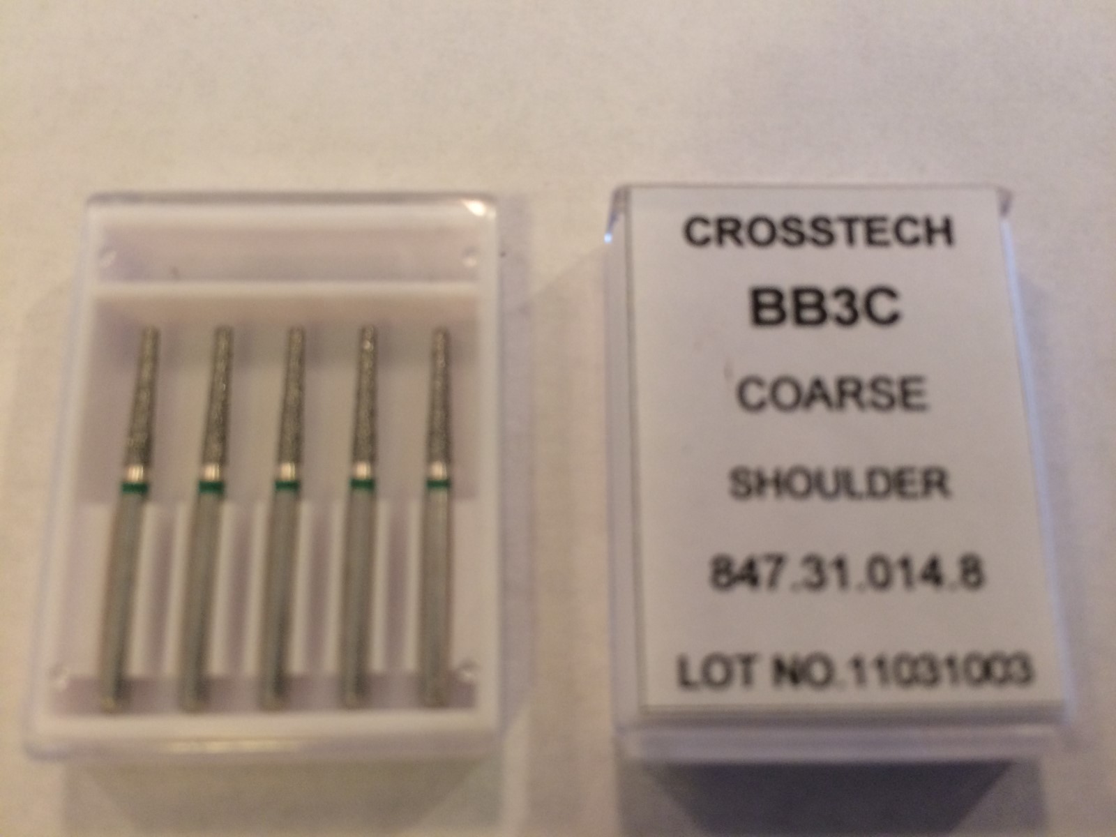 Crosstech High Speed Diamond Dental Bur Flat End Shoulder BB3C 847-014 ...