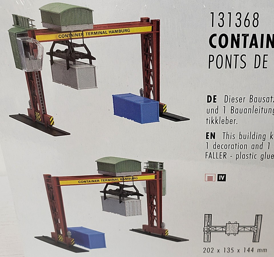 Faller NEW #131368 HO Scale KIT Container Bridge Crane | eBay