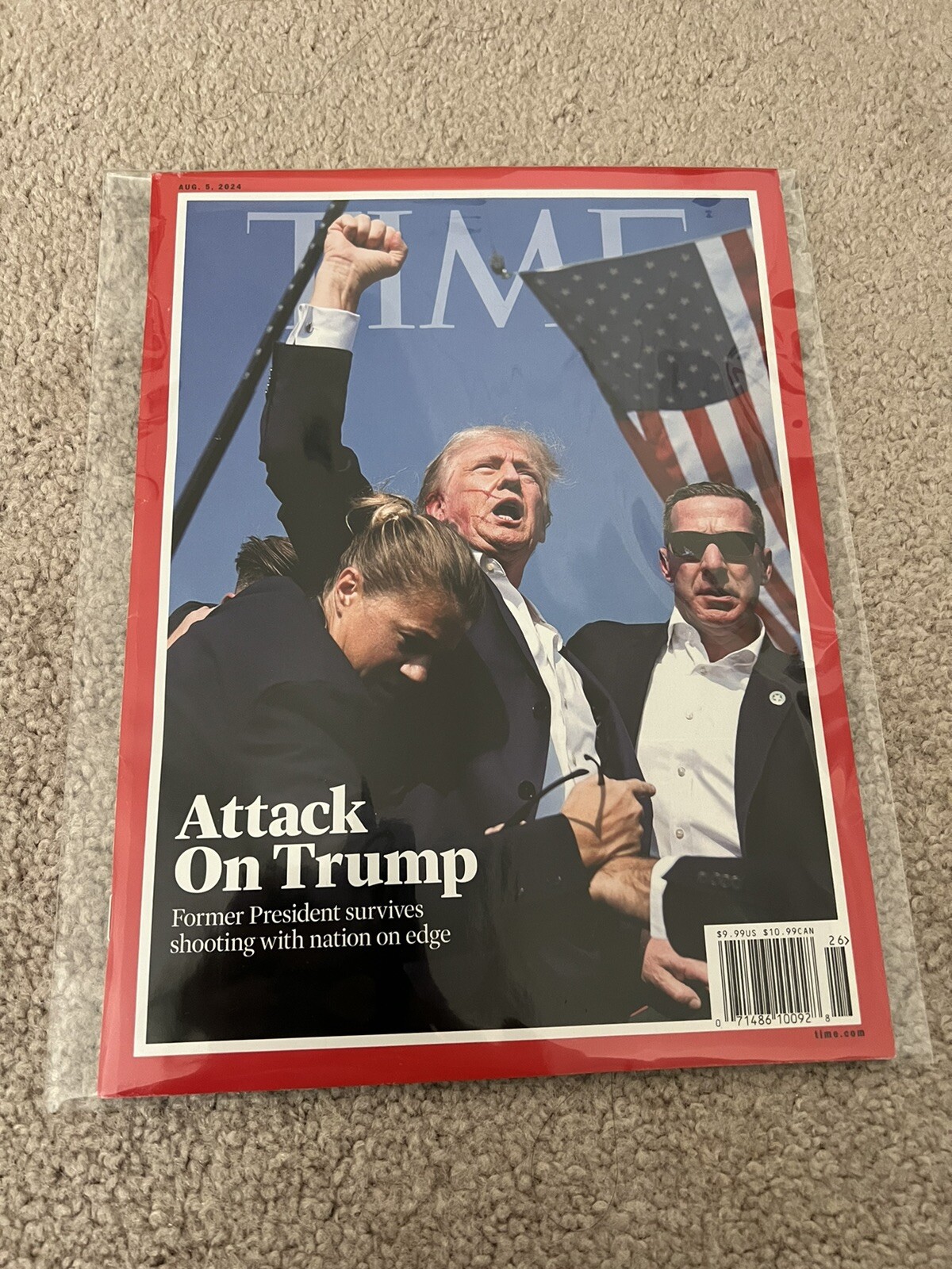 ATTACK ON DONALD TRUMP - Time Magazine - August 2024 - BRAND NEW | eBay