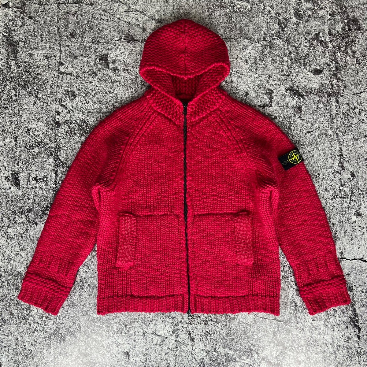 Stone Island Knit Hoodie Sweater Full Zip Wool Made in Italy Stone Island Knit Hoodie Sweater Full Zip Wool Made in Italy