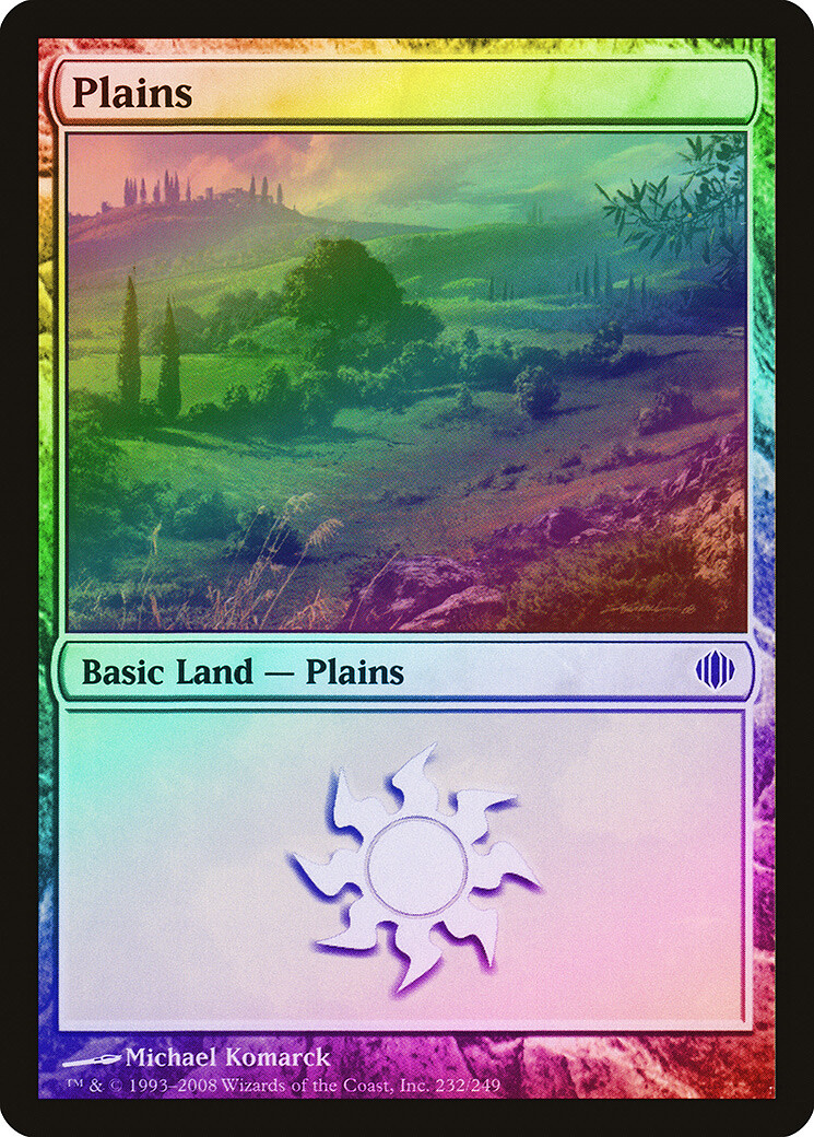 Plains (232) FOIL Shards of Alara NM Basic Land MAGIC GATHERING CARD ...