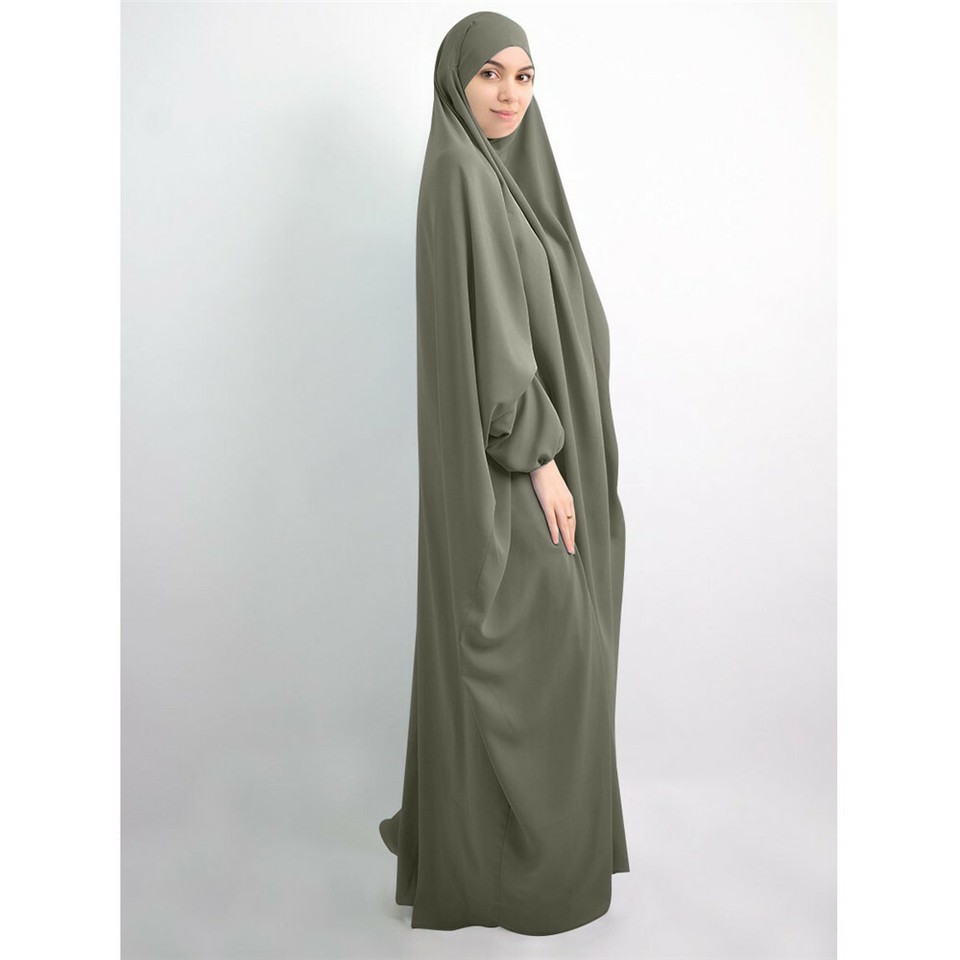 Muslim One Piece Niqab Burka Kaftan Women Abaya Overhead Khimar Maxi ...