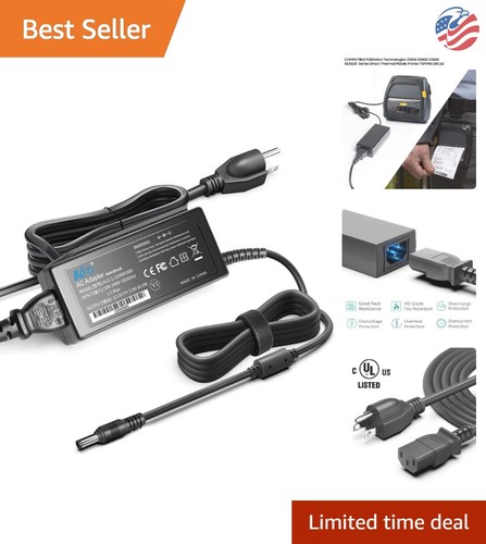 12V AC DC Adapter Charger for Zebra Printers - Compact & Efficient ...
