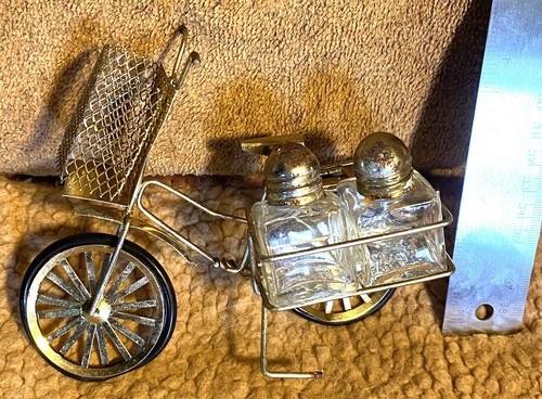 Vintage Salt & Pepper Shaker in Metal Bicycle Frame (SP229) | eBay