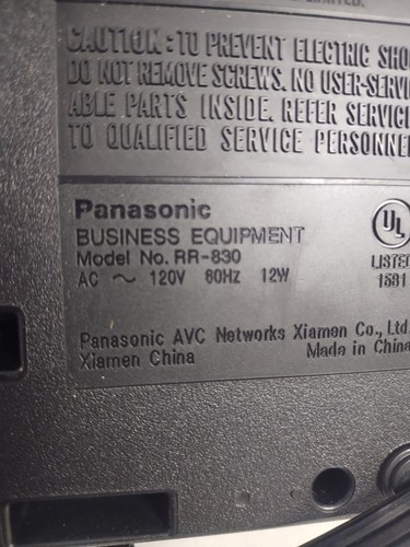 Panasonic RR-830 Desktop Cassette Transcriber / Recorder Open Box Great ...