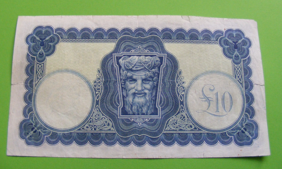 1938 Irish Ten Pound Banknote Old Ireland £10 Note Lady Lavery | eBay