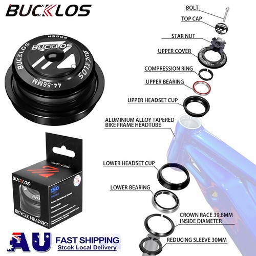 Bicycle Fork Headset Bearing Bowl Set 28.6mm Tube 44-56mm MTB Road Bike ...