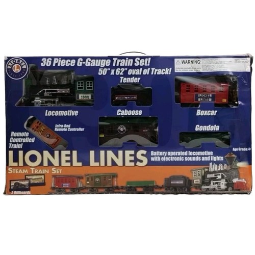 Lionel Lines 36 Piece 'G-Gauge' Complete Train Set 50"x 62" Oval Track ...