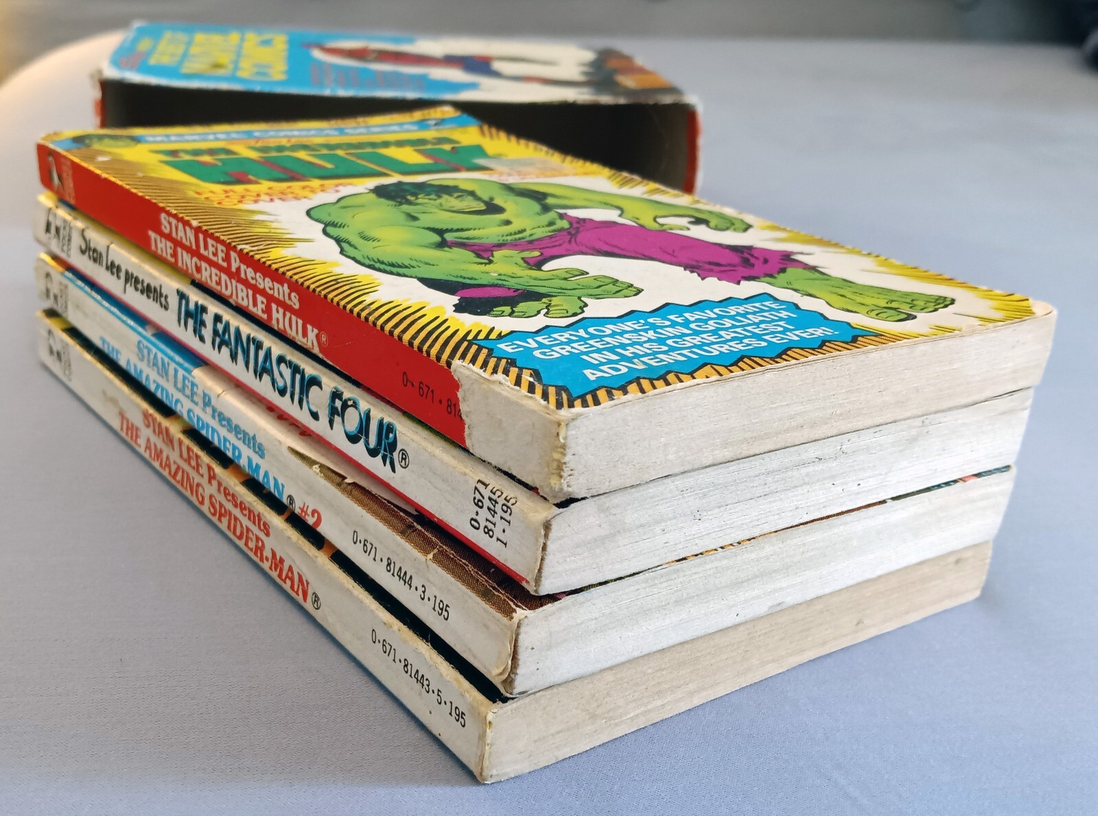 THE BEST OF MARVEL COMICS BOX SET, FOUR PAPERBACKS, POCKET, SPIDER-MAN ...