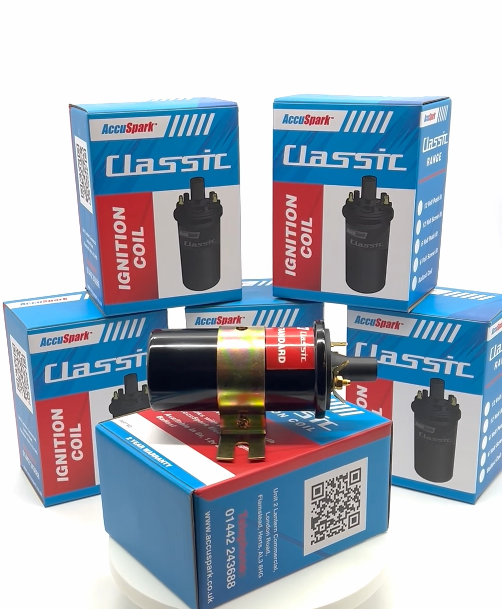 AccuSpark Classic 12 Volt 3-Ohm Ignition Coil for Classic Cars | eBay UK