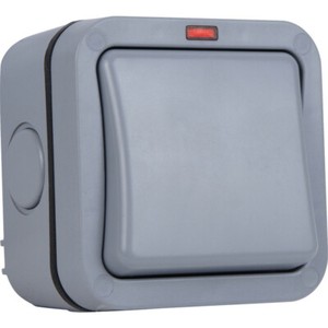 WEATHERPROOF IP66 1/ 2 GANG SINGLE/ DOUBLE LIGHT SWITCH OUTDOOR STORM ...