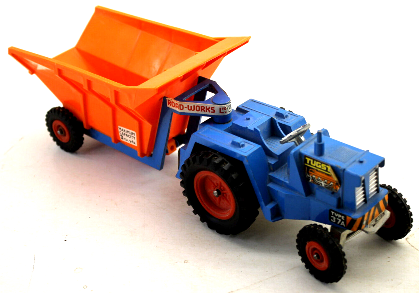 Rare Nice Vintage Blue Triang Toys England 11" TUGSTER Tractor Tipper ...