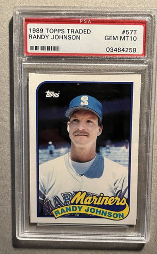 1989 Topps Traded #57T Randy Johnson PSA 10 GEM MT HOF Rookie | eBay