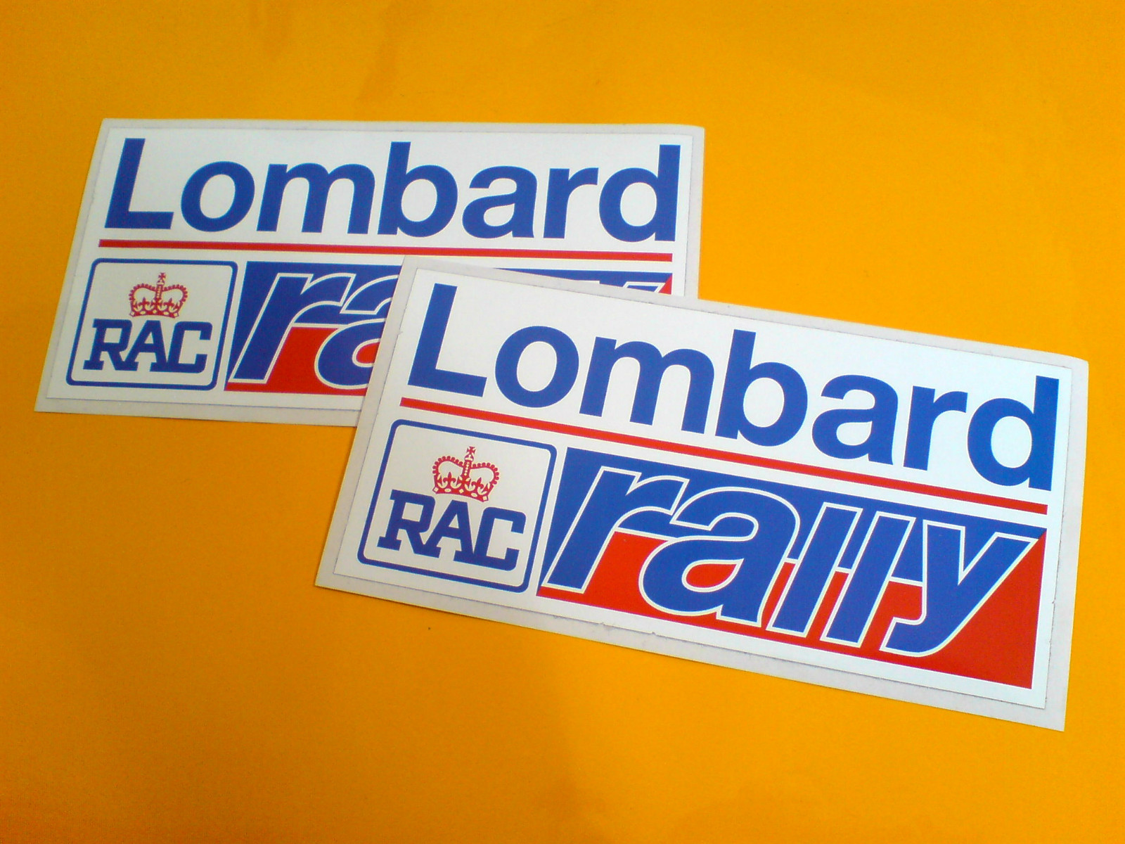 LOMBARD RAC RALLY Motorsport Classic Stickers Decals 2 off 150mm | eBay