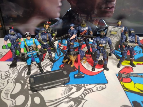 Chap Mei Police Swat Fire Fighter Lot Rare Pieces Included K9 Weapons ...