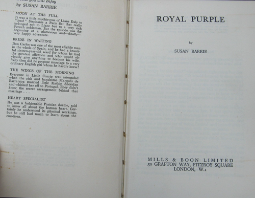 5 Vintage Mills & Boon Books 1st Editions- Susan Barrie | eBay UK