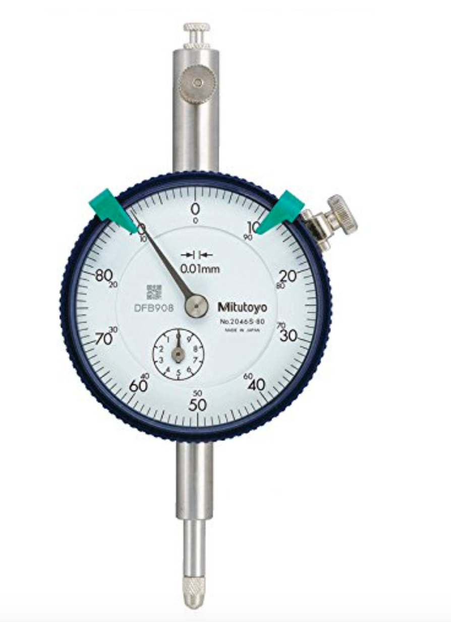Mitutoyo 2046A-80 Peak Hold Type Dial Indicator, 0-10mm Range, 0.01mm ...