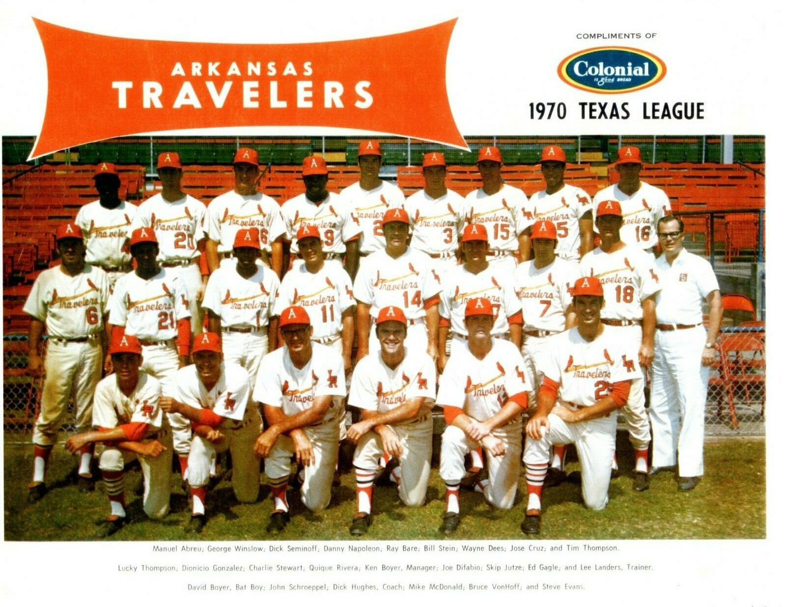 1970 ARKANSAS TRAVELERS TEAM PHOTO 8x10 CARDINALS LITTLE ROCK BASEBALL ...