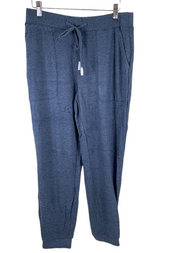 Susan Graver Weekend Heathered Brushed Knit Jogger Pants Heather Blue ...