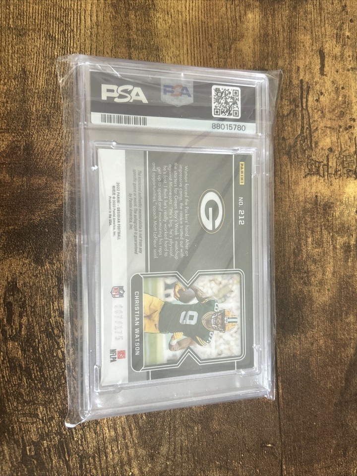 2022 Obsidian Christian Watson Silver RPA Rookie Patch Auto /175 ...