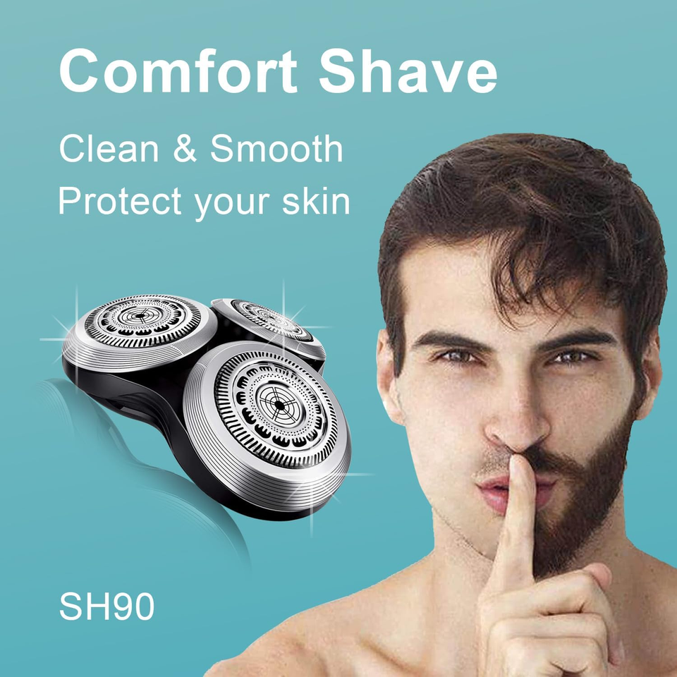 SH90 Replacement Rotary Heads for Philips Norelco Shavers Series 9000 ...