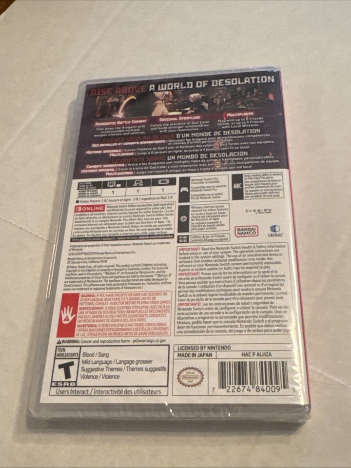 God Eater 3 (Nintendo Switch, 2019) 722674840095 | eBay