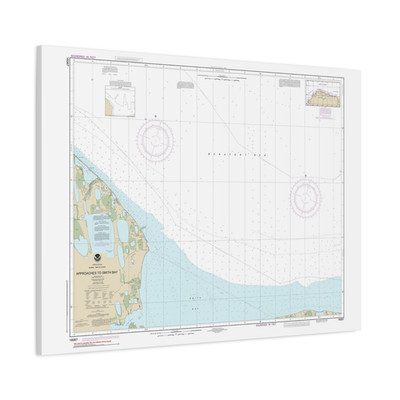 Smith Bay Arctic Coast Alaska Nautical Chart Sailing Map Framed Canvas ...