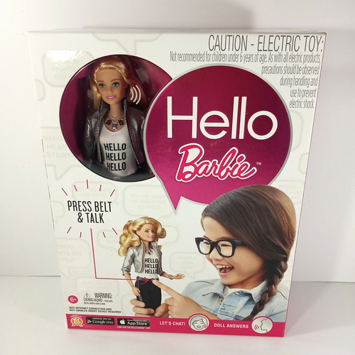 Hello Barbie Doll Blonde Interactive Talking Speech Recognition Mattel ...