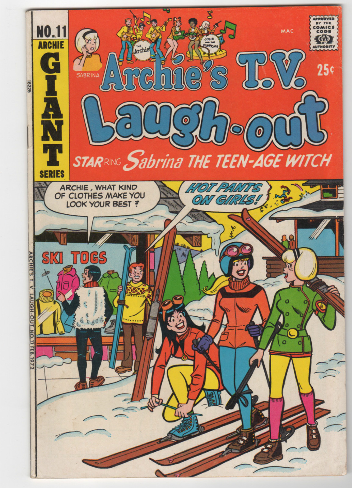 ARCHIE'S TV LAUGH OUT #11 SABRINA THE TEEN AGE WITCH TOPPER KING DING ...