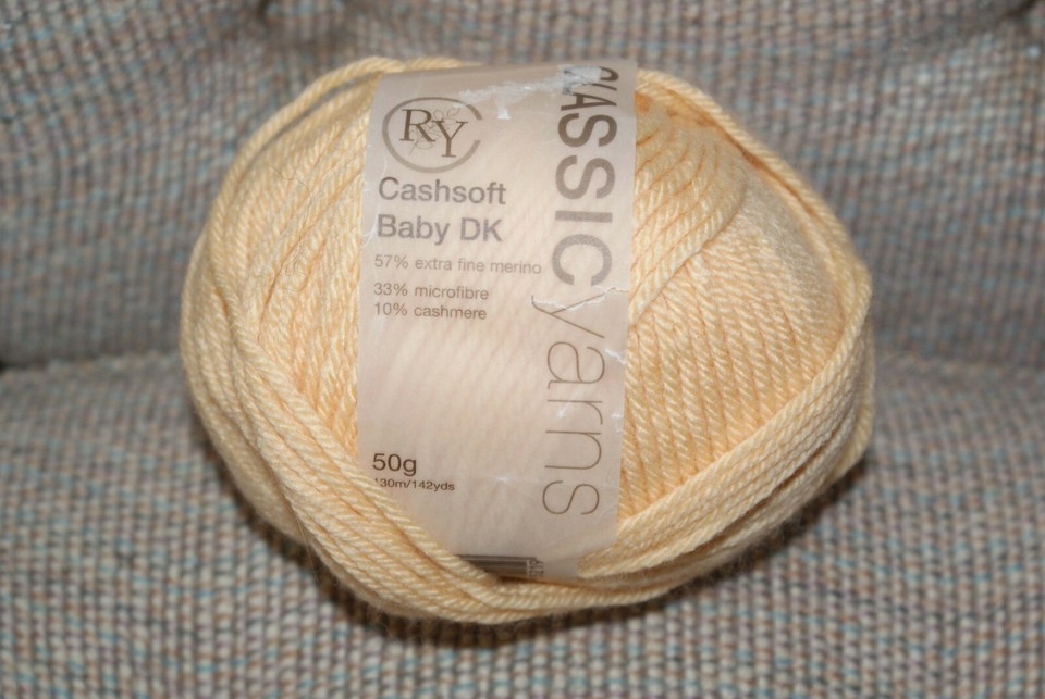 Rowan RY Cashsoft Baby DK Imp Yellow Merino Cashmere Yarn Fast Shipping ...