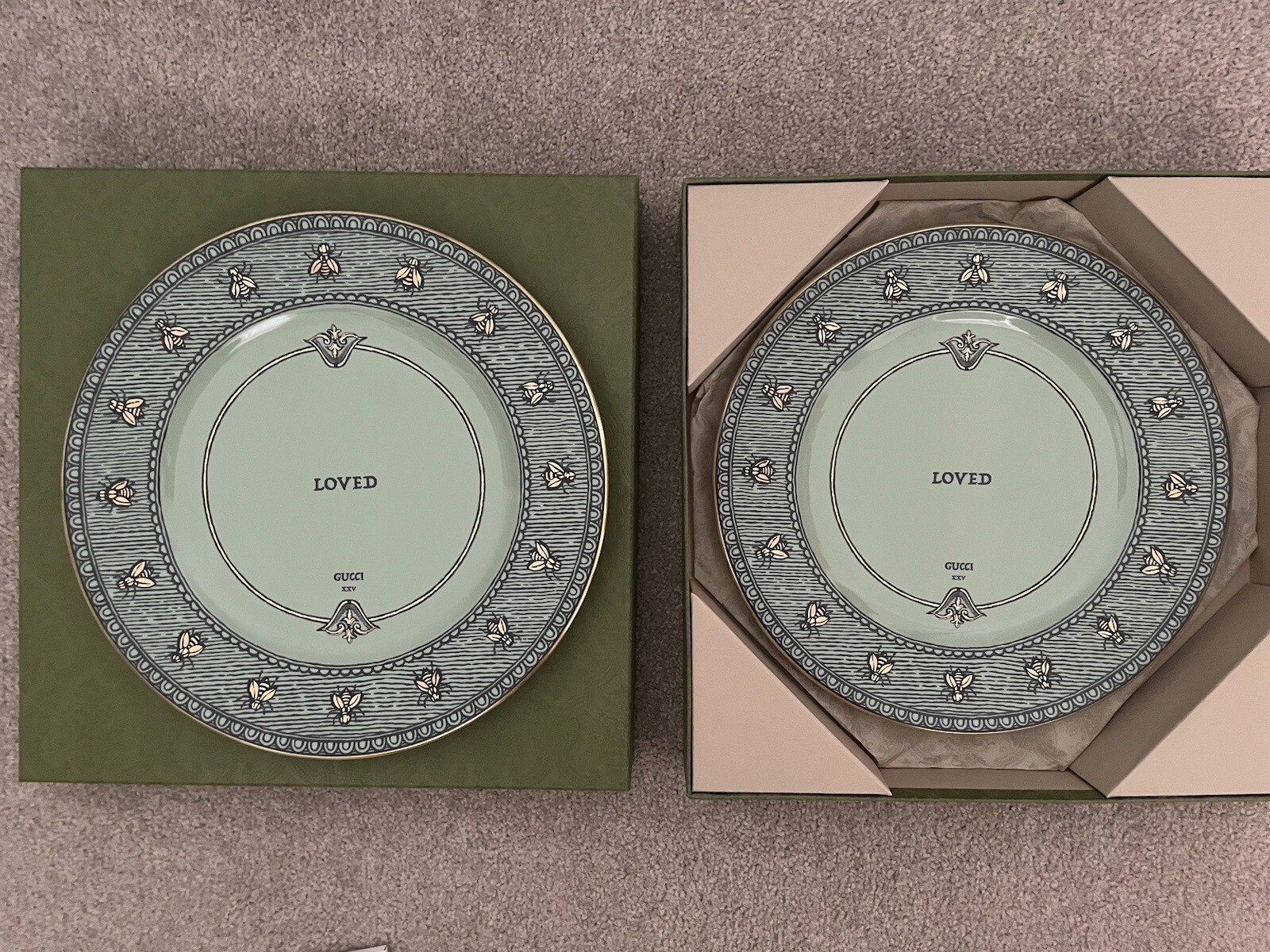 Gucci Bee Charger Plate Set Of 2 Brand New | eBay
