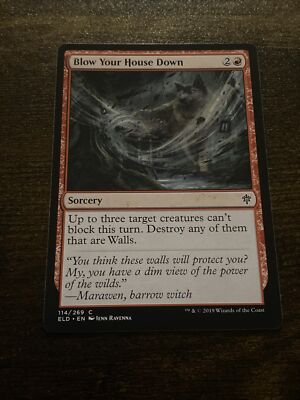 Blow Your House Down (114) Throne of Eldraine MTG Magic The Gathering ...