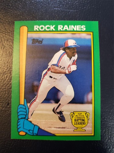 Tim Rock Raines Montreal Expos 1990 Topps Active Career Batting Leaders ...