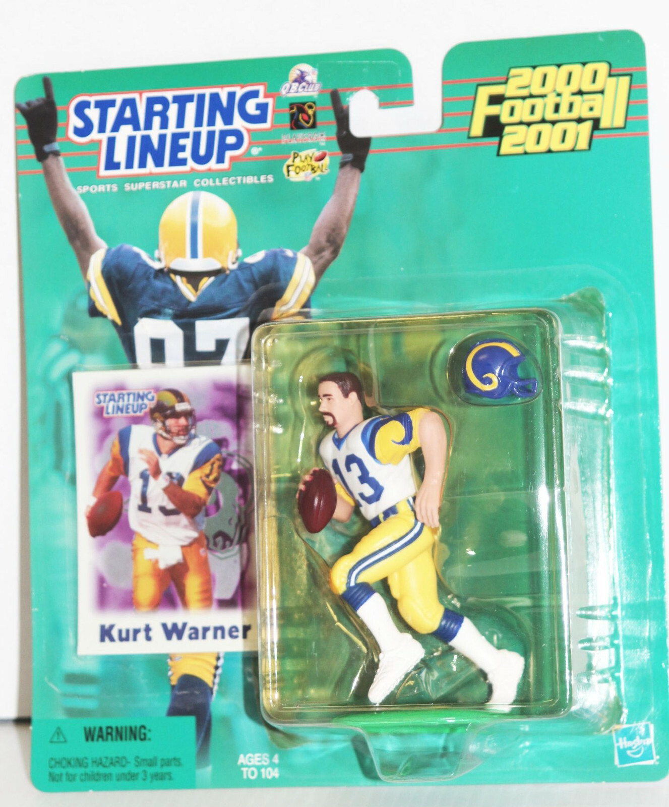 Kurt Warner - St Louis Rams 2000 2001 Starting Lineup Figure (Yellow ...