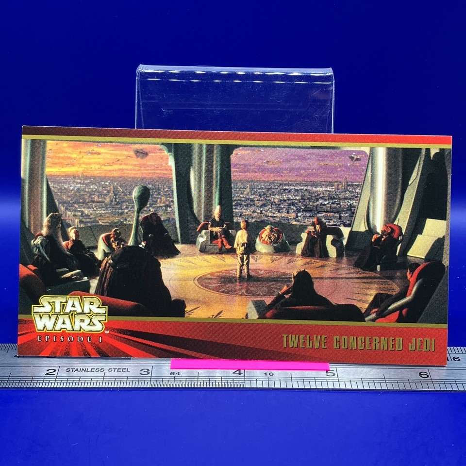 STARWARS Episode1 TWELVE CONCERNED JEDI 56 TOPPS Card Wide Vision #897 ...
