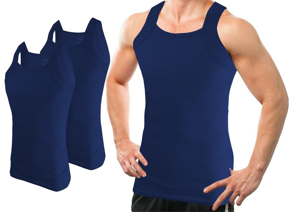 Different Touch Men's G-unit Style Tank Tops Square Cut Muscle A-Shirts ...