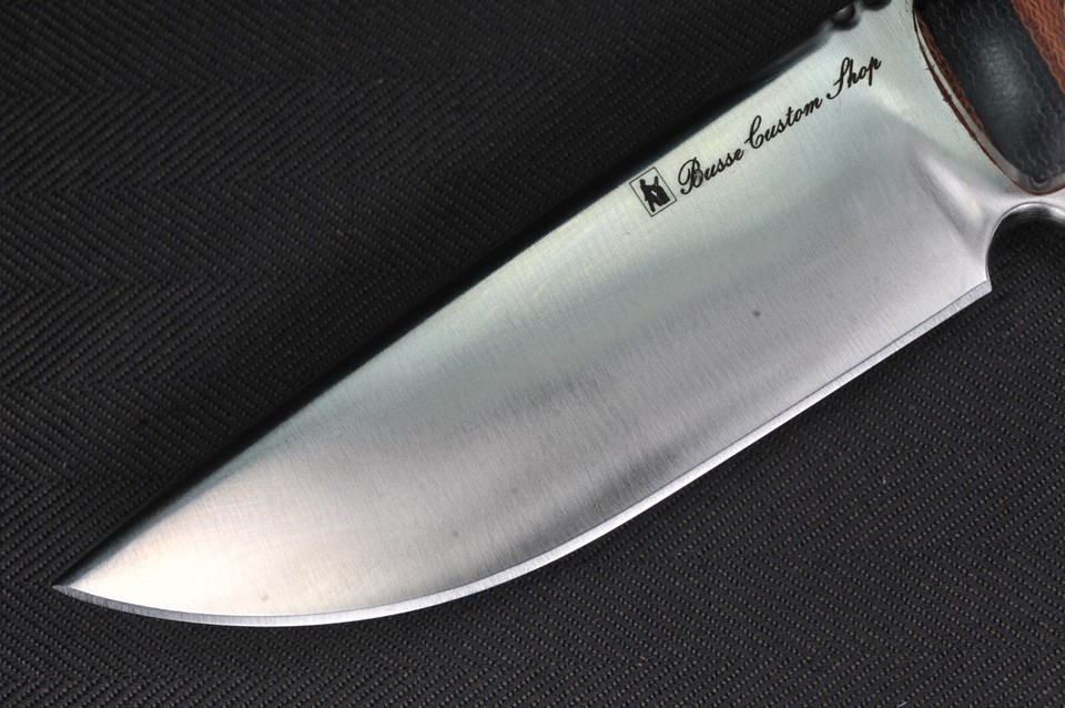 Busse Custom SAR4 .225" Convexed Satin INFI Blade, Stacked Canvas ...