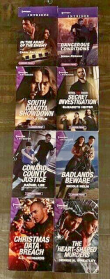 8 HARLEQUIN INTRIGUE Paperbacks - 6 larger print - Like New/FREE ...