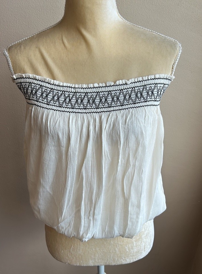 Forever 21 Womens New Top Strapless Smocking Sz L ST3225 | eBay