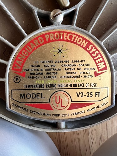 4- Vintage Vanguard Protection Systems V2-25 FT Bell Home Metal IEC ...