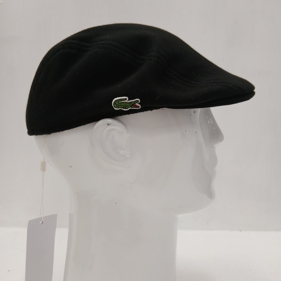 Lacoste Flat Cap Mens Black Cotton Casual NWT RMF23-BL | eBay UK
