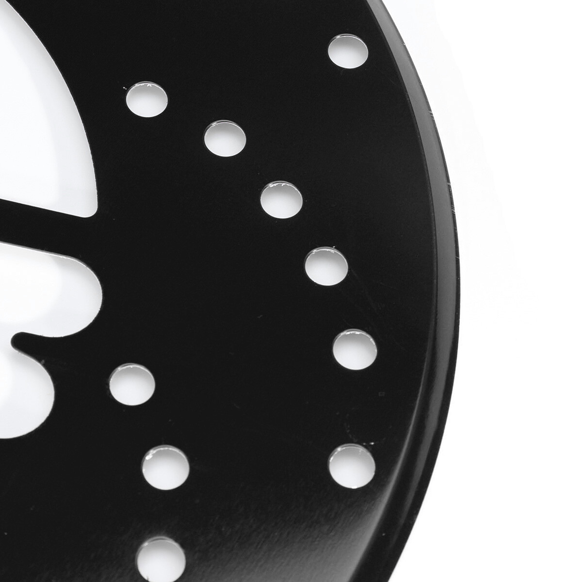 2x Black Aluminium 2.95" Disc Cover Car Decorative Rotor Cross Drilled ...