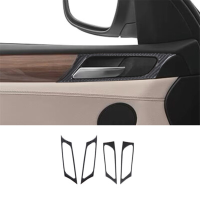 4Pcs Carbon Fiber Interior Door Handle Cover Trim For BMW X3 F25 X4 F26 ...